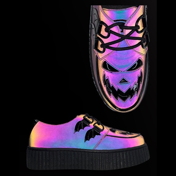 Shoes | Creeper Style Scary Jack Reflective Shoes Sz 8 | Poshmark
